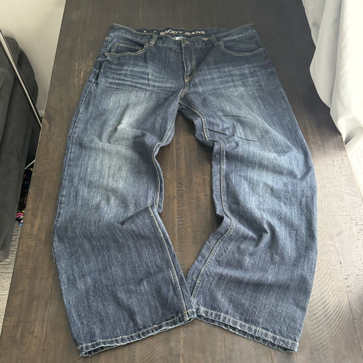 Vintage Crazy Y2K Cyber Goth Jnco Style Baggy Wide Leg Brodie Jeans ...