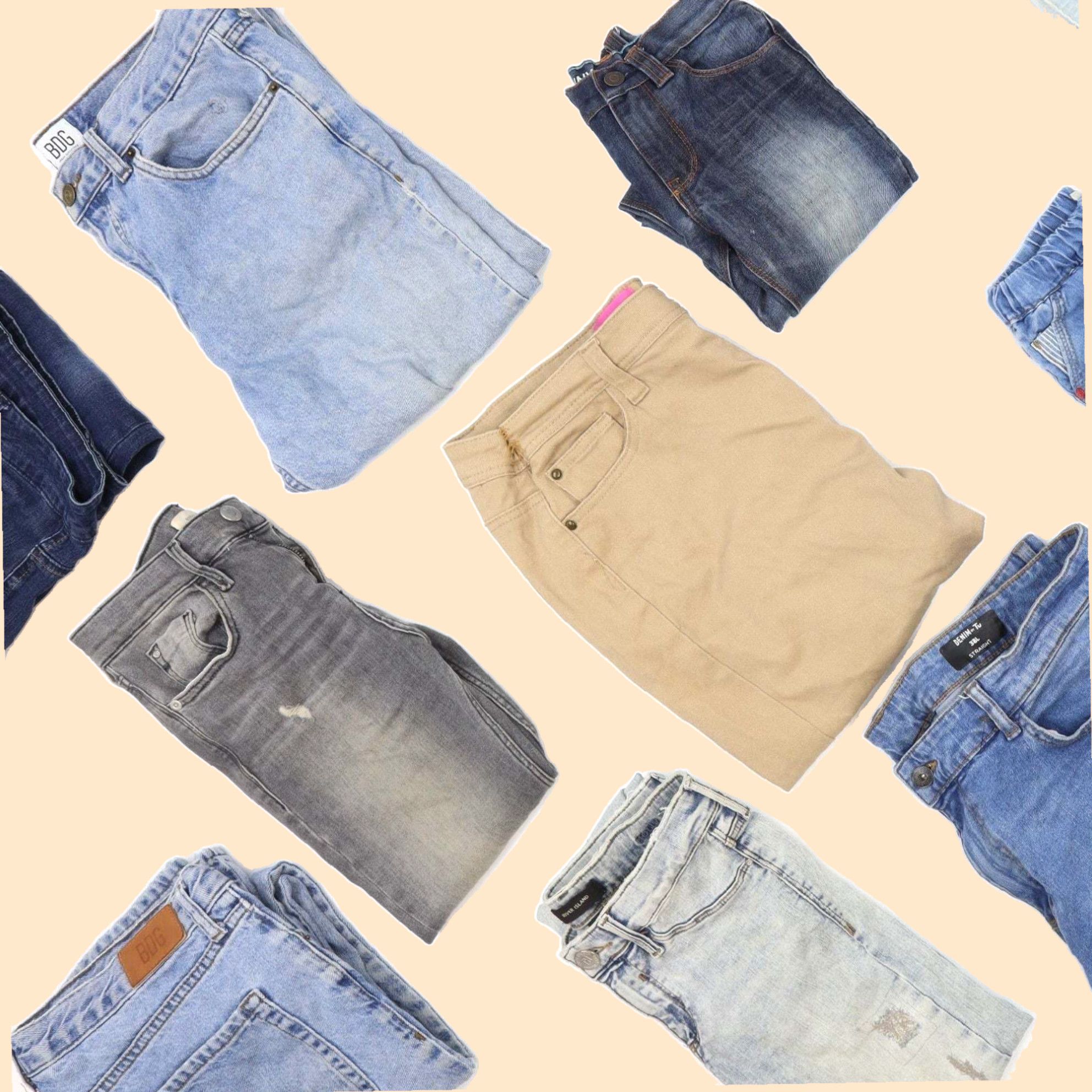 Vintage Assorted Premium Denim Collection Featuring Mixed Grade Items ...