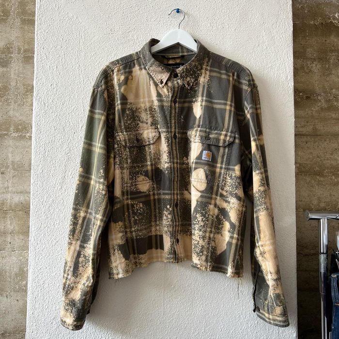 Carhartt Carhartt Upcycled Bleached Reworked Cropped Shirt | Grailed
