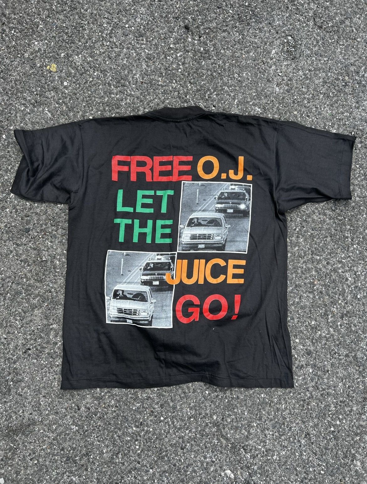 Rap Tees × Vintage Vintage OJ Simpson Free The Juice Shirt 90s Single ...