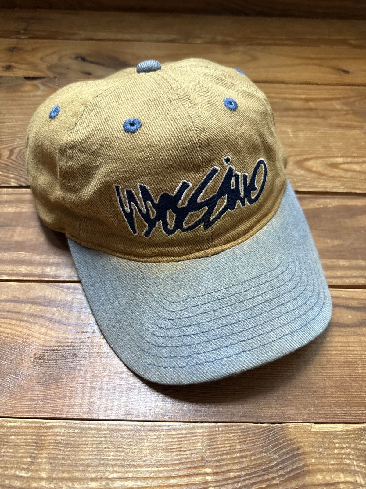 Mossimo Vintage 90s Mossimo Faded Beige 6 Panel Script Hat | Grailed