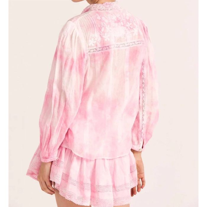 LoveShackFancy Ronda Top In Island Pink Hand Dye | Grailed