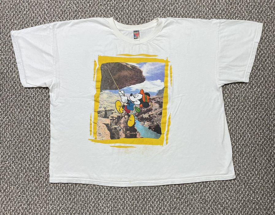Vintage Vintage Disney Mickey Mouse Rock Climbing Art 3XL Rare Show ...