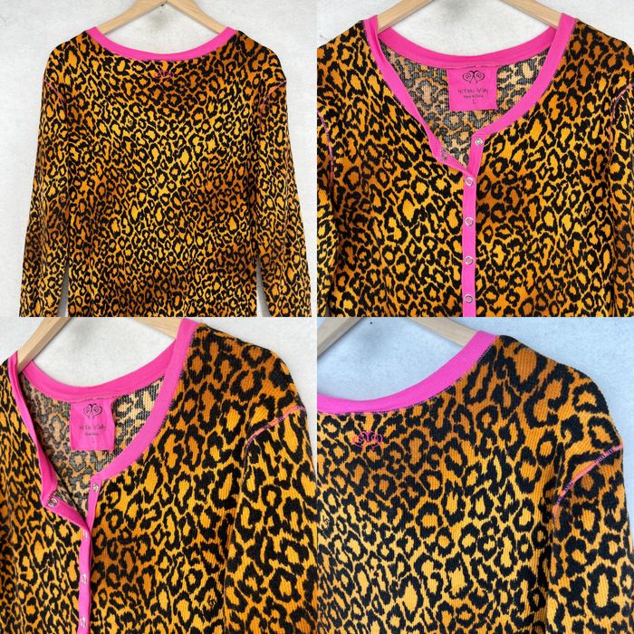 Victoria's Secret VICTORIAS SECRET Pajama L One Piece Leopard Animal ...
