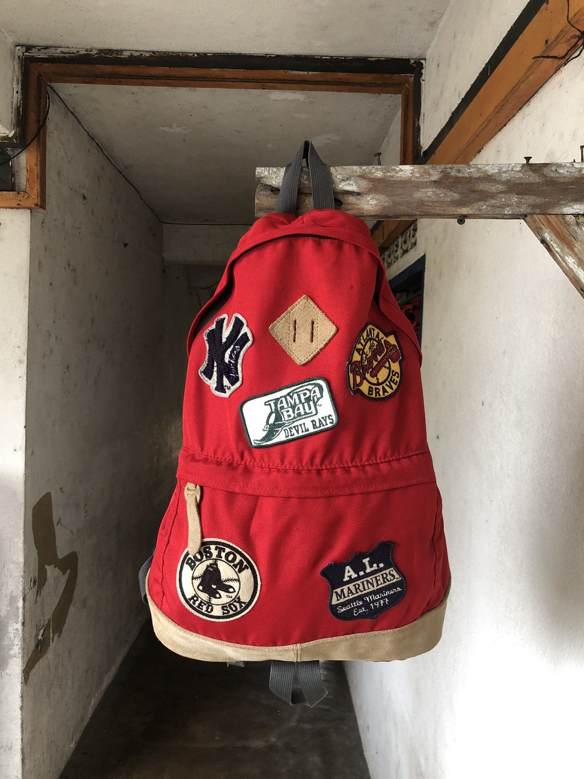 Japanese Brand Rare ️Vintage MLB x Uniqlo Multi Patches Clup Bag Pack ...