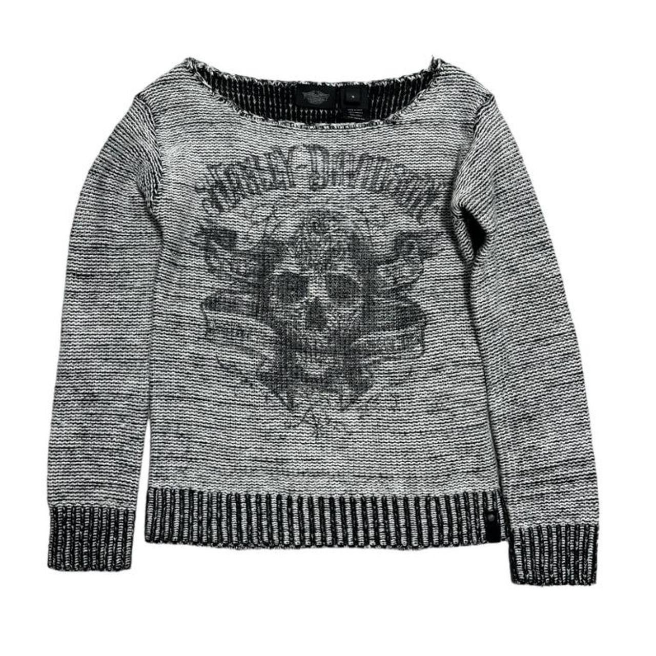 Designer × Harley Davidson × Vintage Harley Davidson Skull Sweater ...