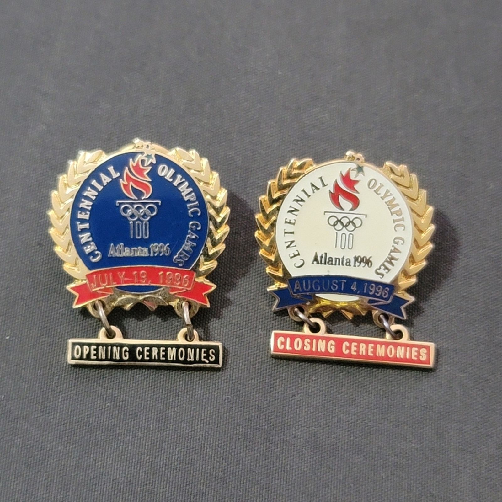 Usa Olympics Vtg 1986 Atlanta Olympics Opening & Closing Ceremonies Pin ...