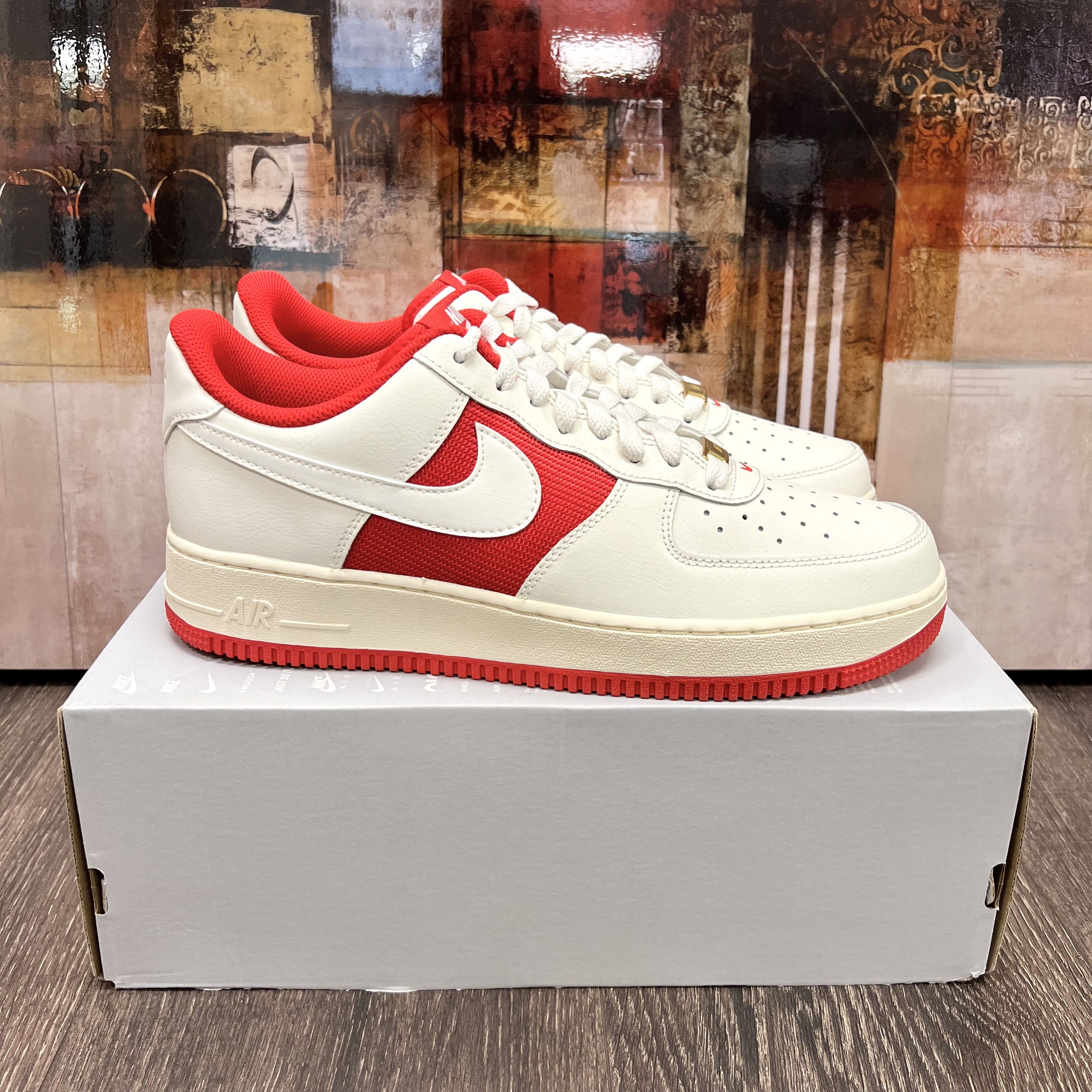 Nike Nike Air Force 1 Low Athletic Department Sail University Red | Grailed
