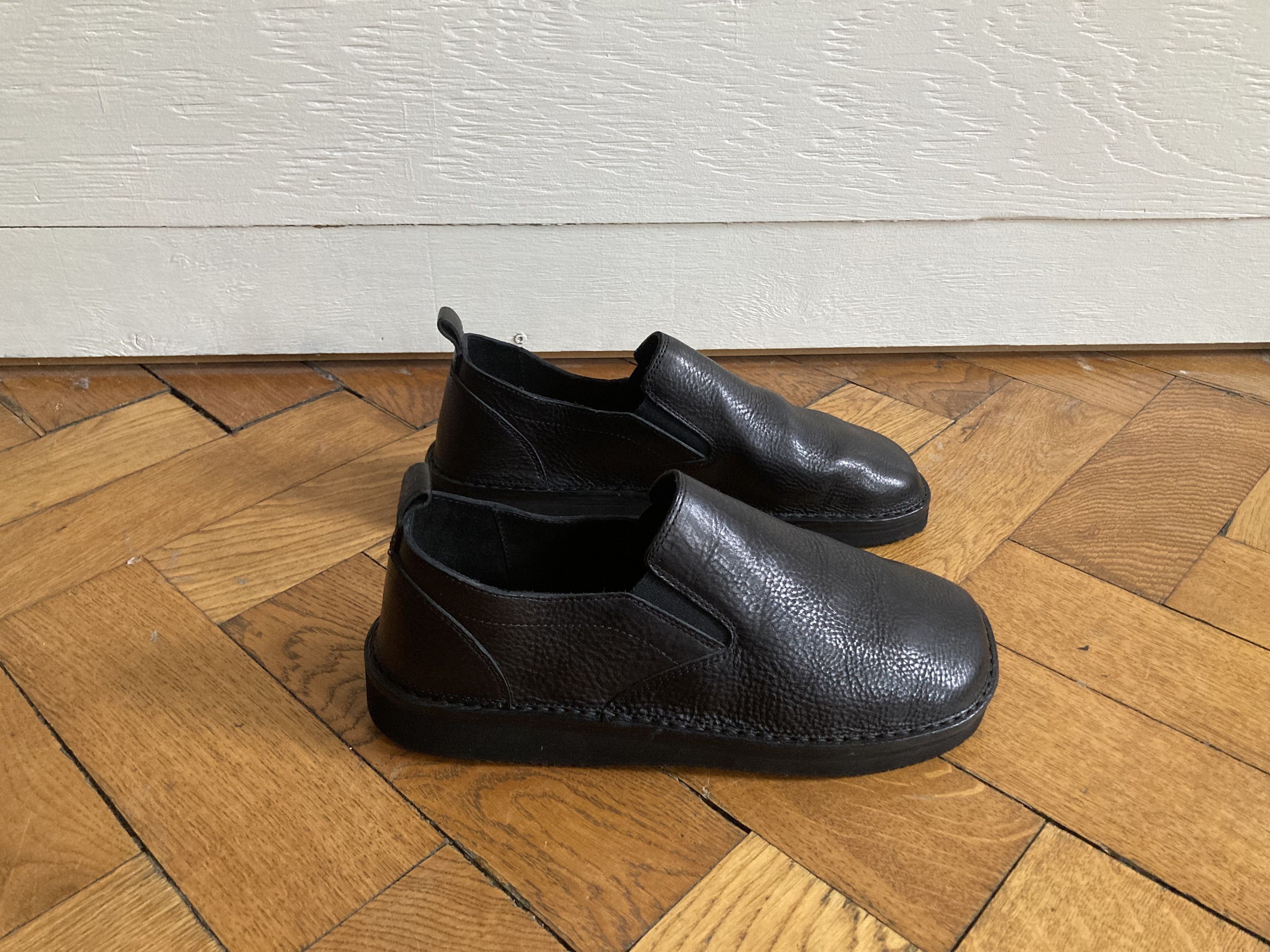 Fracap Fracap X YMC Men's Slip On Shoes Black Leather | Grailed