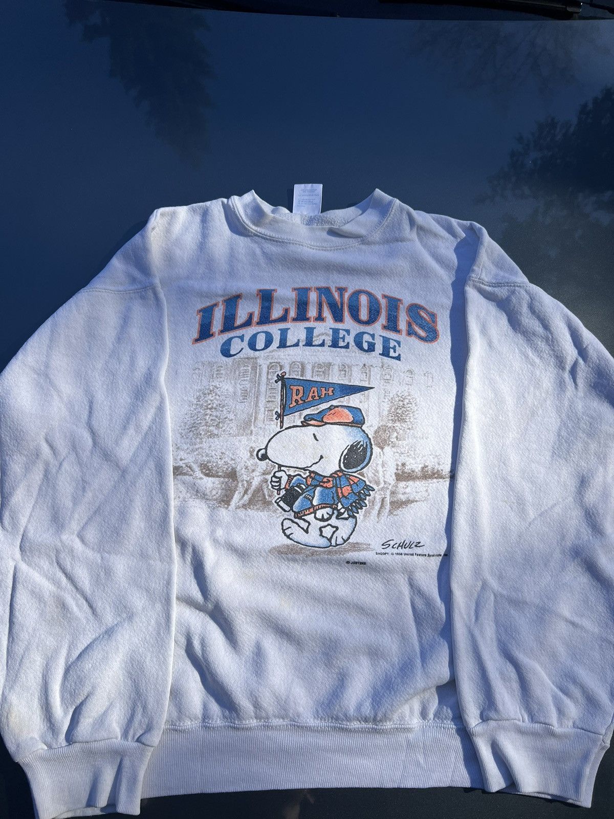 Disney × Vintage Vintage Illinois college "Snoopy" crewneck | Grailed