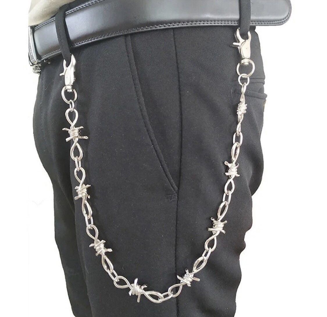 Handmade Barbed Wire Link Wallet Key Chain | Grailed