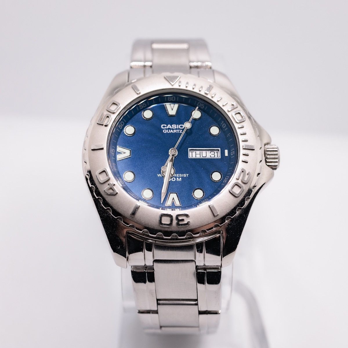 Casio Casio Vintage Diver Watch MTD-1017 Blue Dial | Grailed