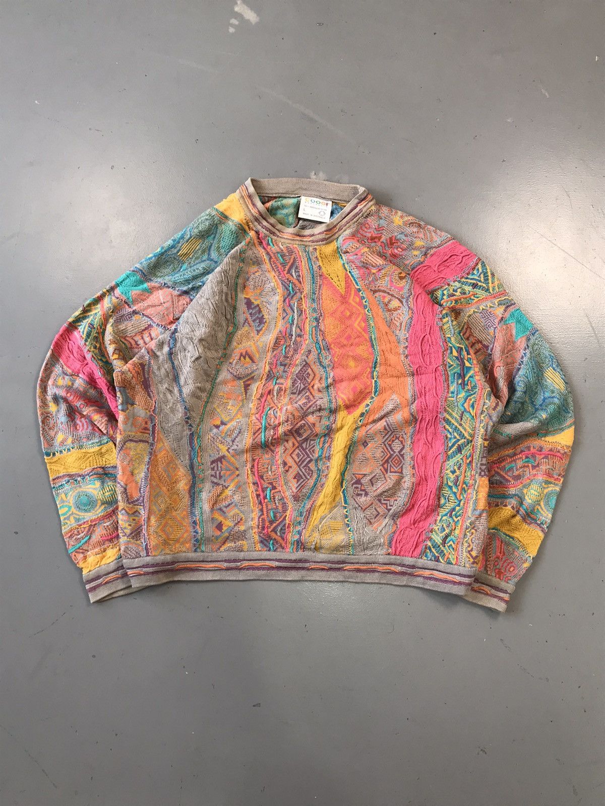 Coogi × Designer × Vintage Vintage Coogi 3D multicolor knit sweater ...