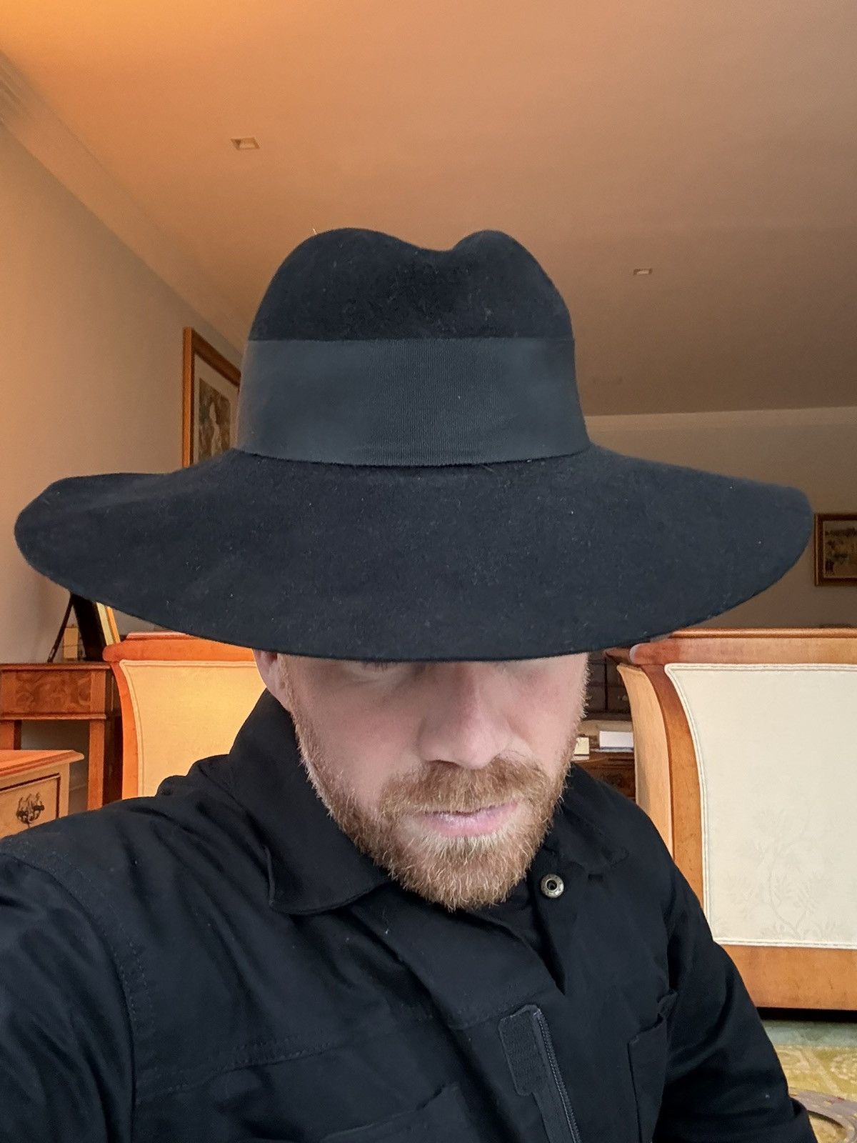 Saint Laurent Paris SS13 Saint Laurent fedora Hedi Slimane rabbit 58 tassel bow | Grailed