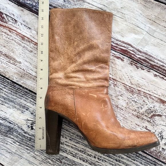 Eddie Bauer Vintage Eddie Bauer Square Toe Western Style Mid-Calf Tan ...