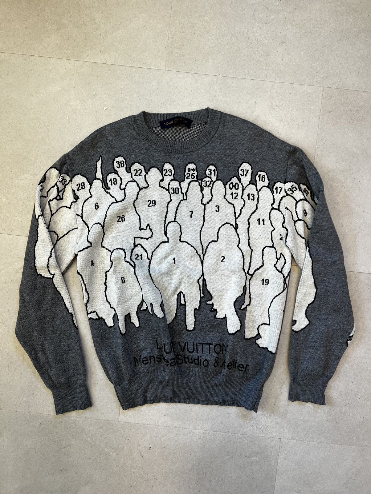 Louis Vuitton × Virgil Abloh Louis Vuitton studio jacquard sweater ...