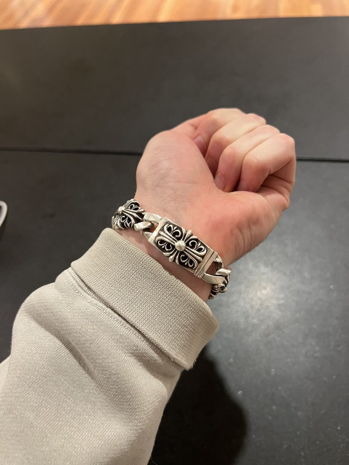 Chrome Hearts Chrome Hearts Keeper Link Bracelet Silver | Grailed