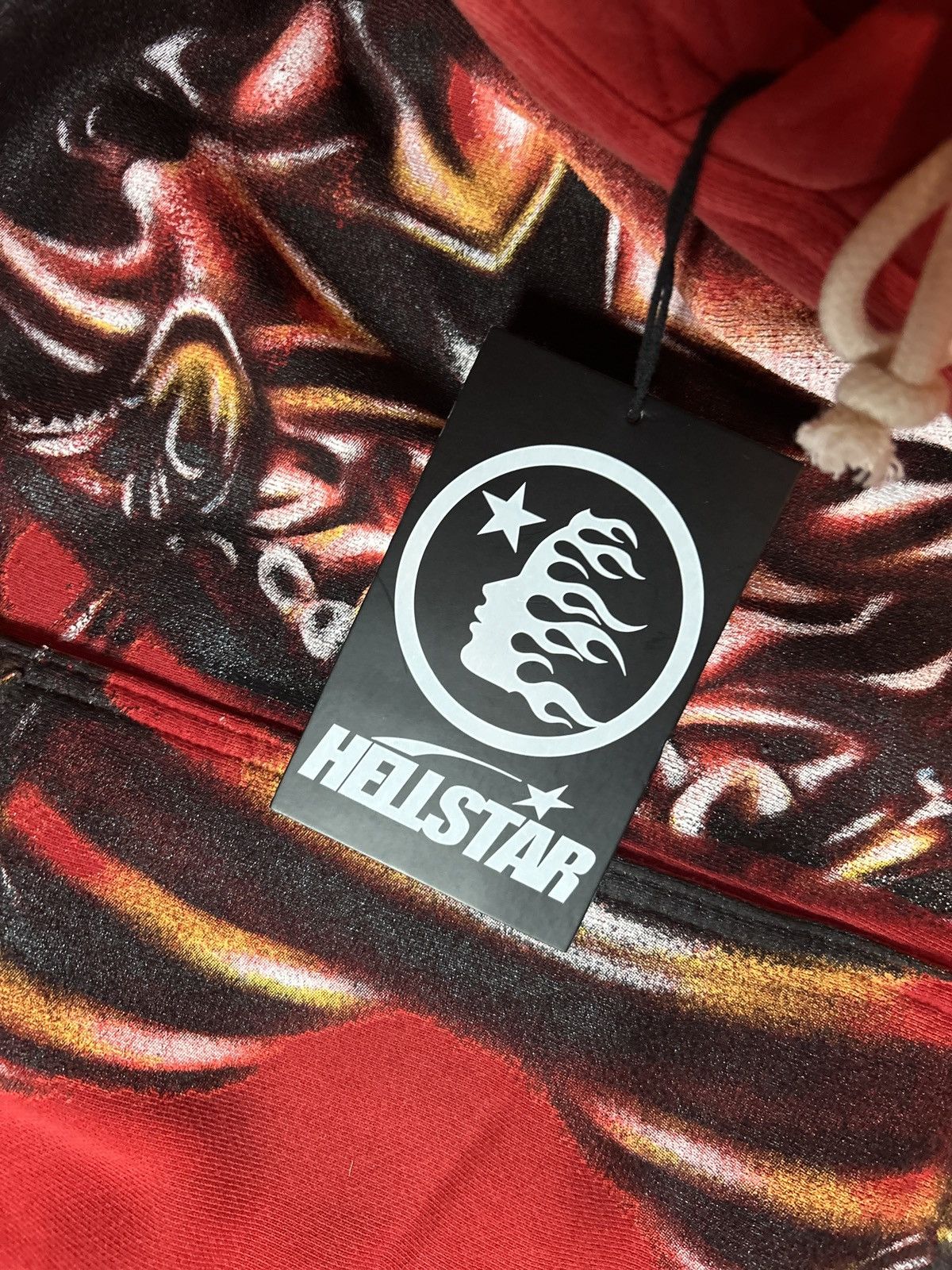 HELLSTAR Hellstar Halloween Skeleton Airbrushed Hoodie 'Red' | Grailed