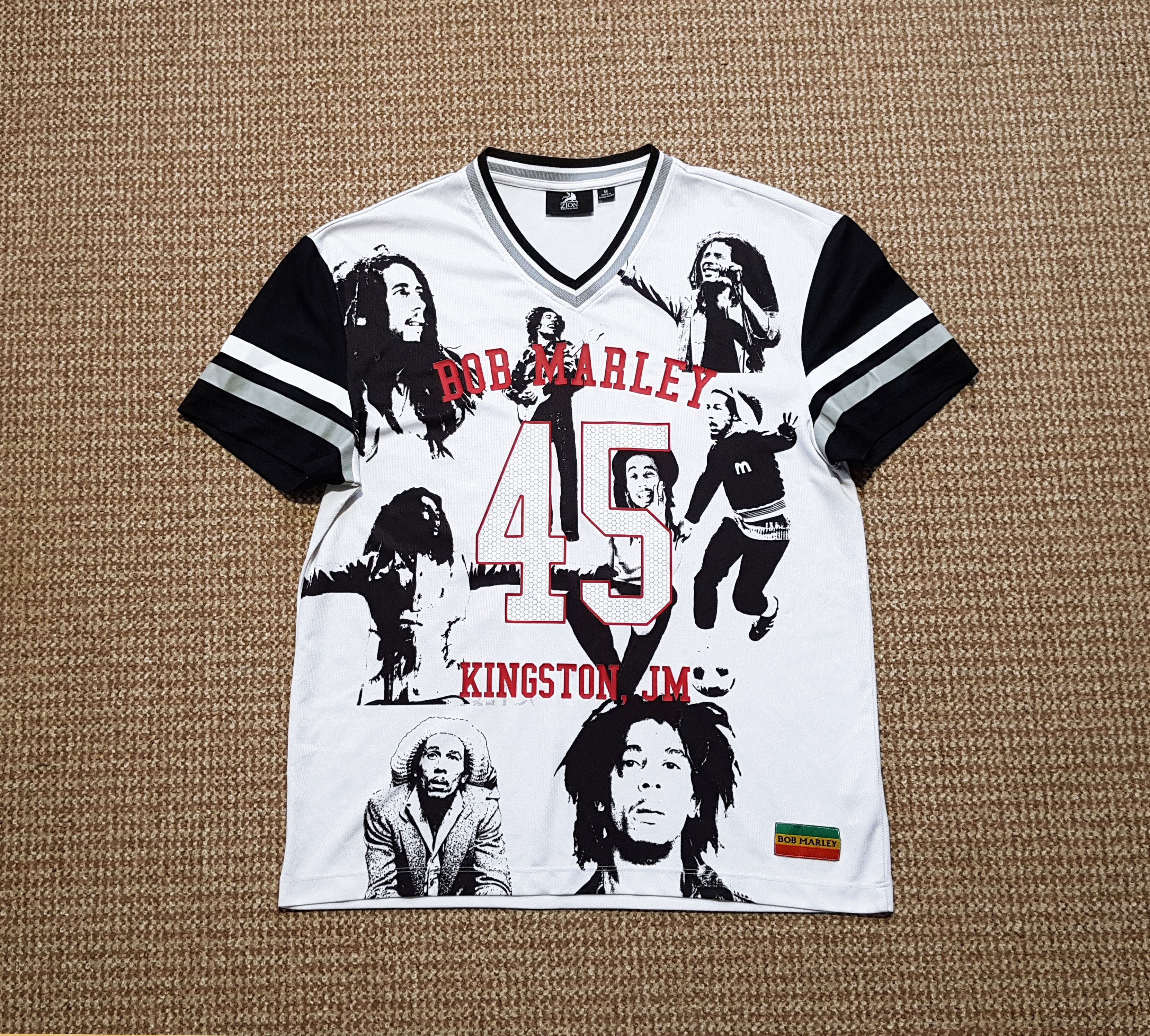 Zion Rootswear Zion #45 Bob Marley Reggae Jersey Blokcore Drill Vintage ...