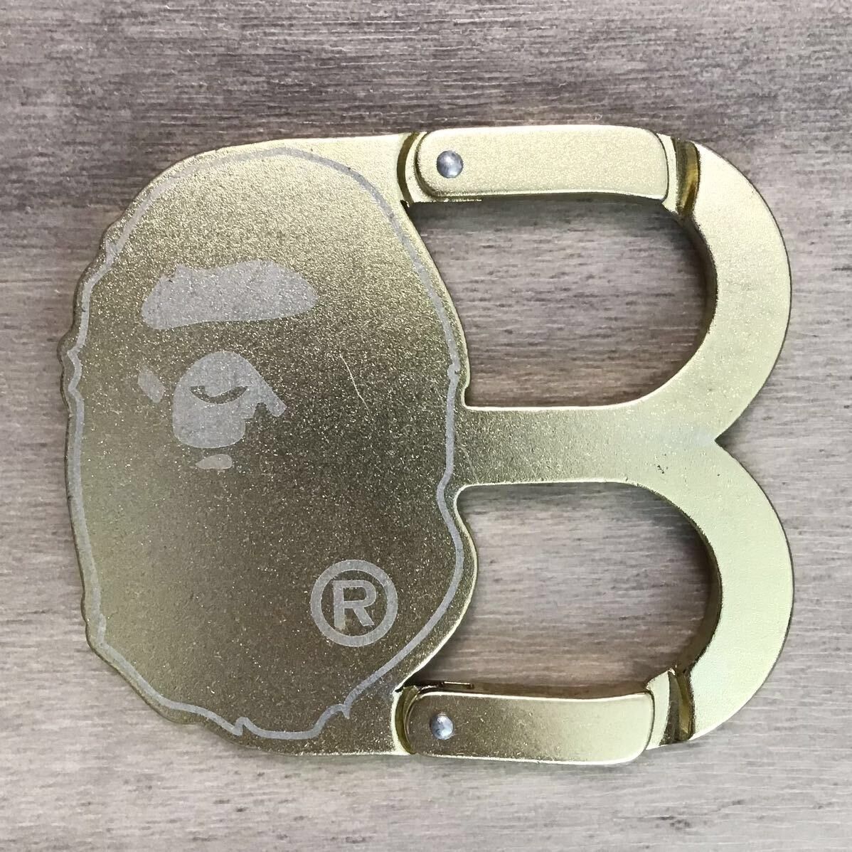 Bape BAPE APE HEAD Carabiner Gold a bathing ape NIGO | Grailed
