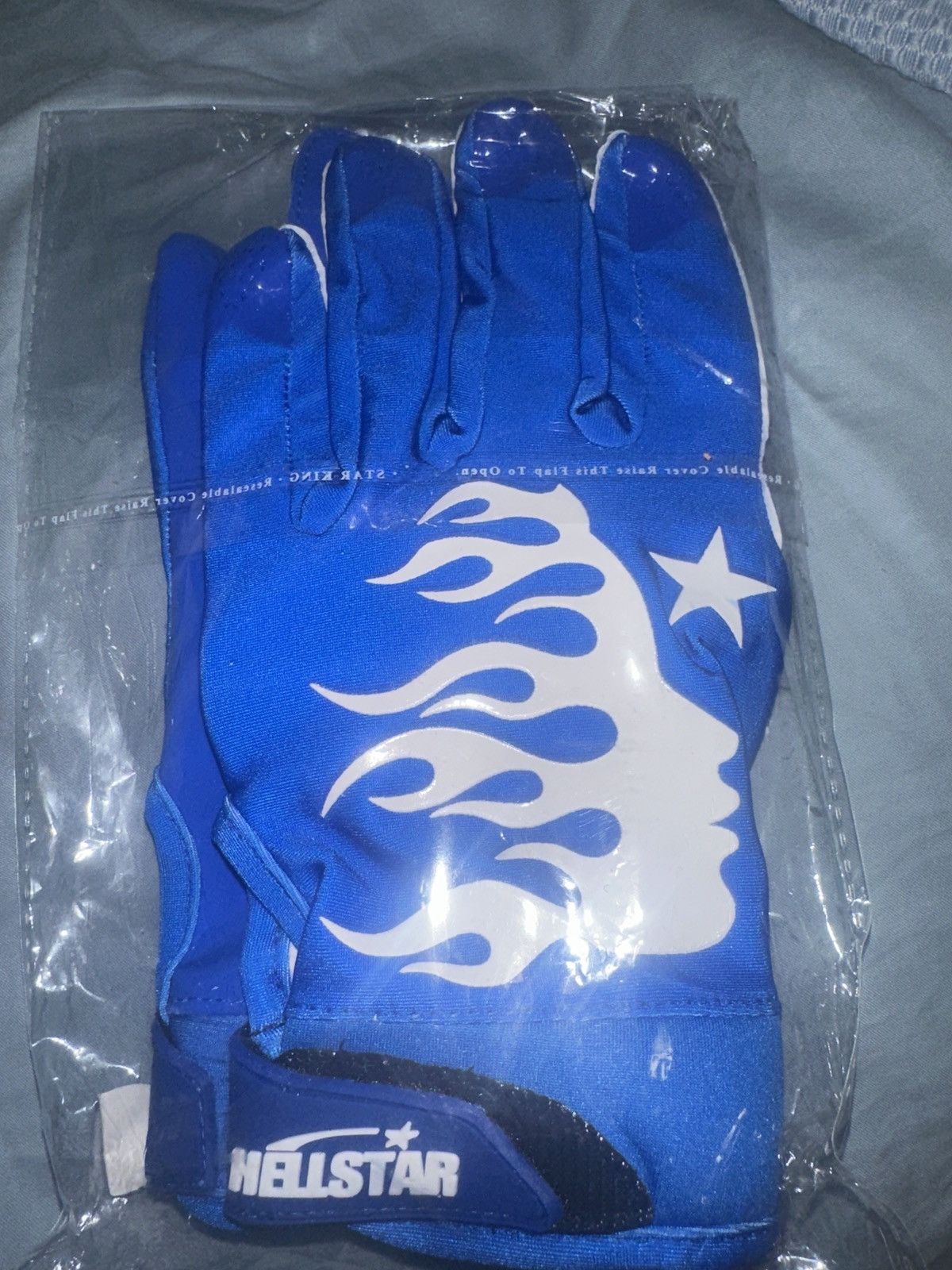 HELLSTAR Hell Star Logo blue gloves | Grailed