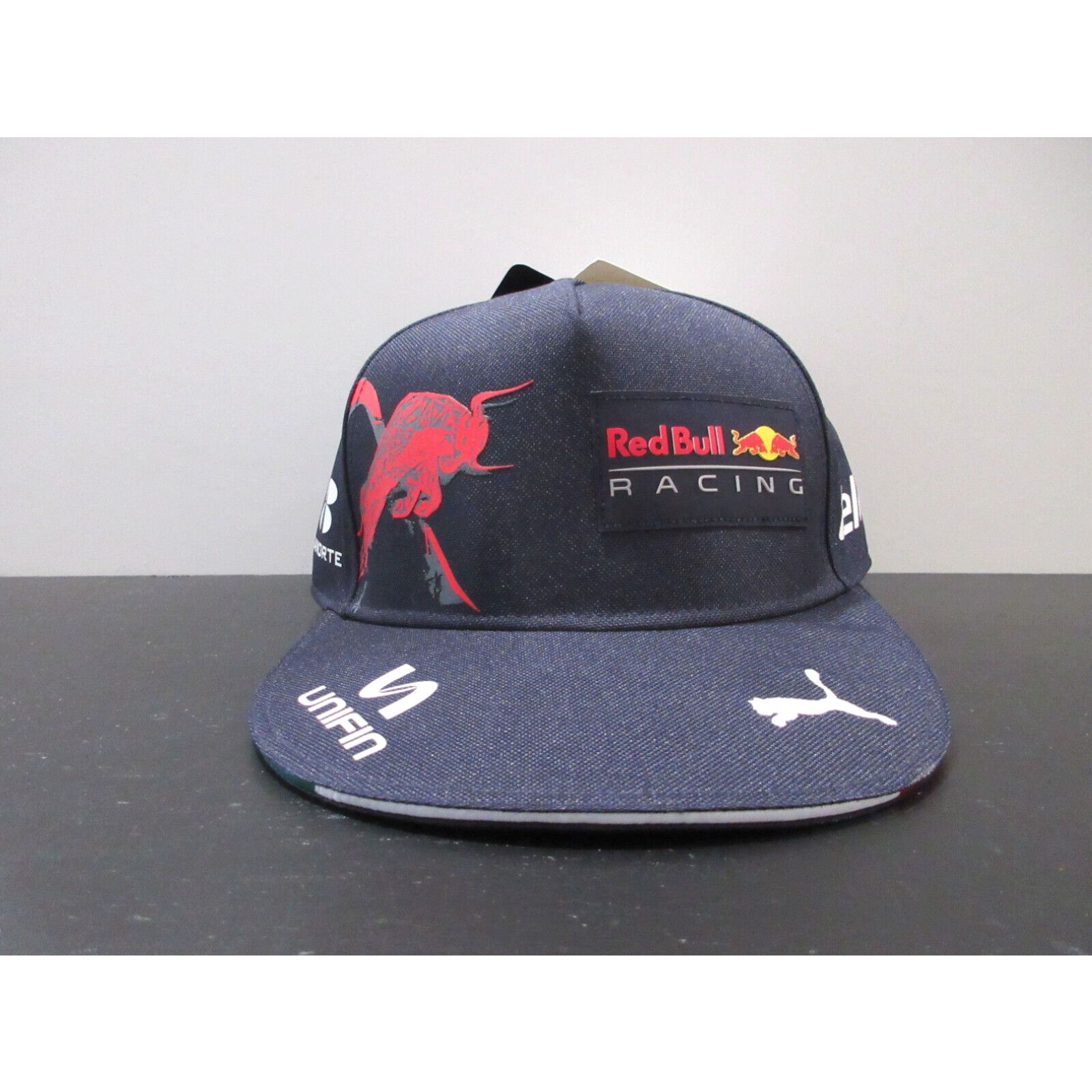 Puma Puma Hat Cap Snap Back Blue Red Racing Spell Out Race Car Formula ...