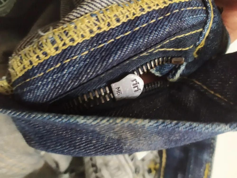 Number (N)ine Nightcrawler SS05 Denim Scab Patchwork Low rise pants ...