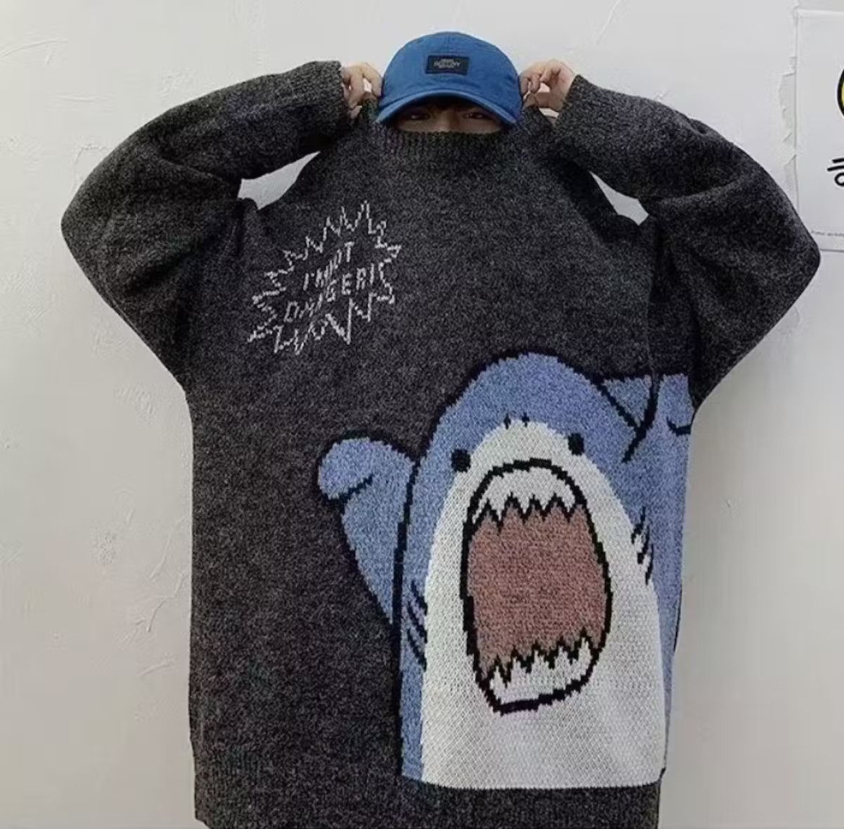 Japanese Brand × Vintage cure shark oversize japanesesweater | Grailed