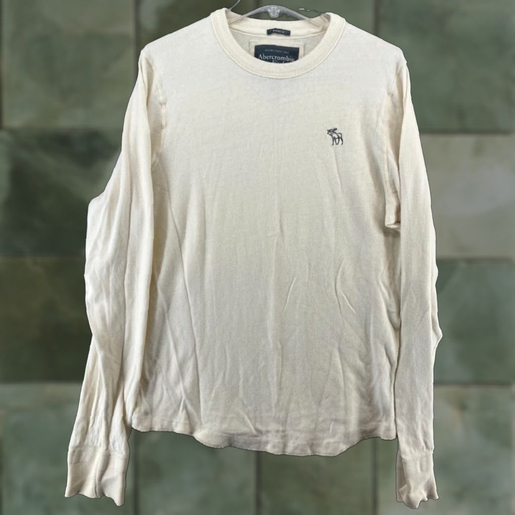 Abercrombie & Fitch Abercrombie Fitch Mens Classic Fit Cream Coloured Muscle Fit Preppy Style ...