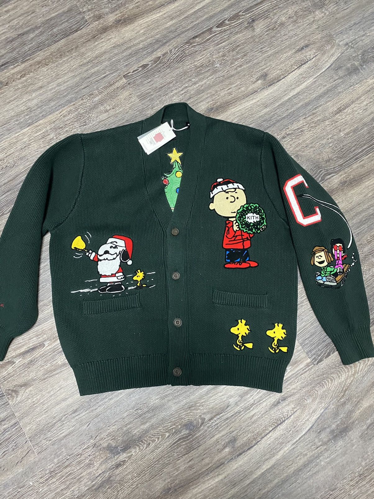 Kith × Peanuts Kith x Peanuts Snoopy cardigan sweater | Grailed