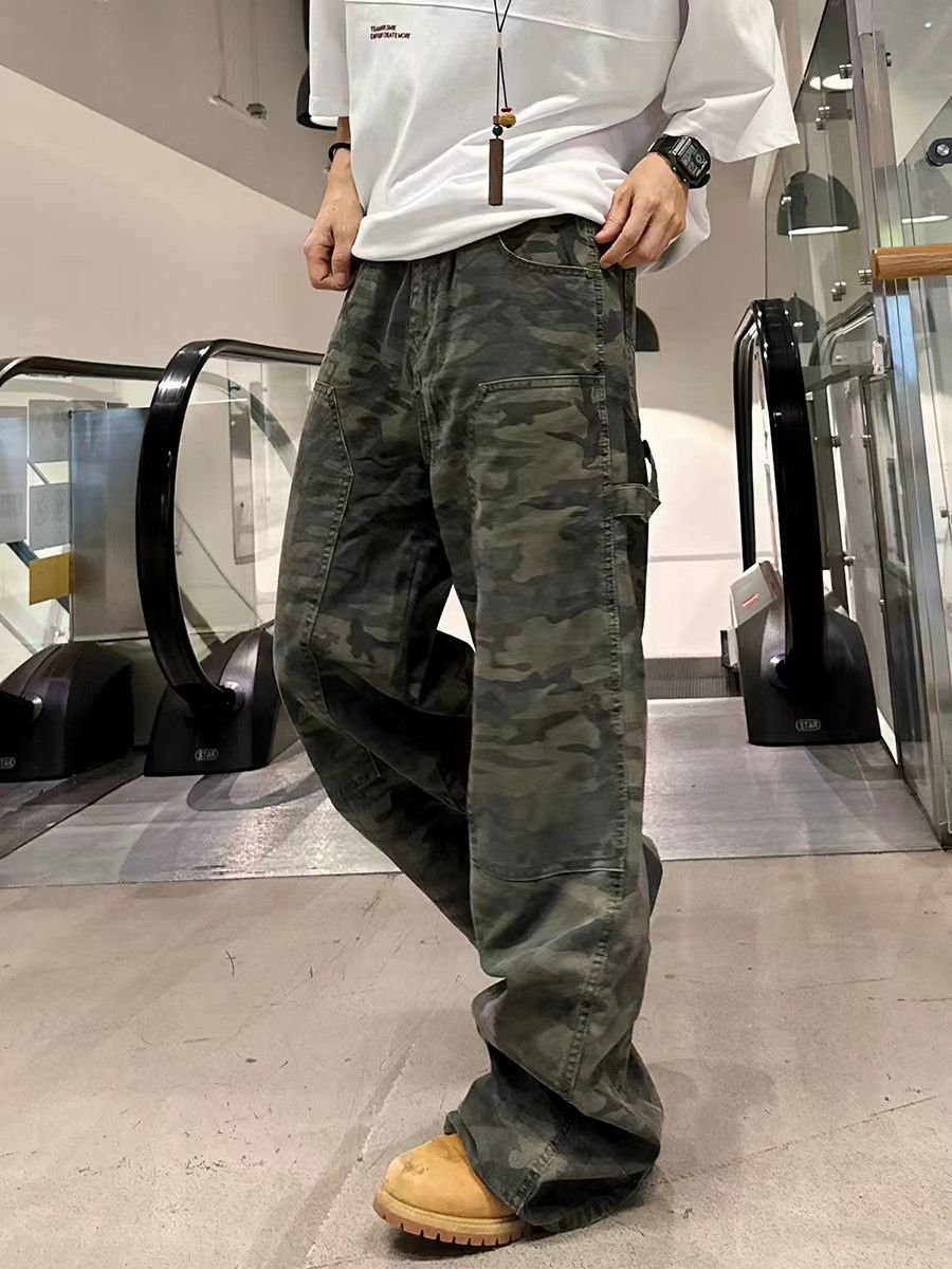 Vintage camo faded skate pattern baggy pants | Grailed