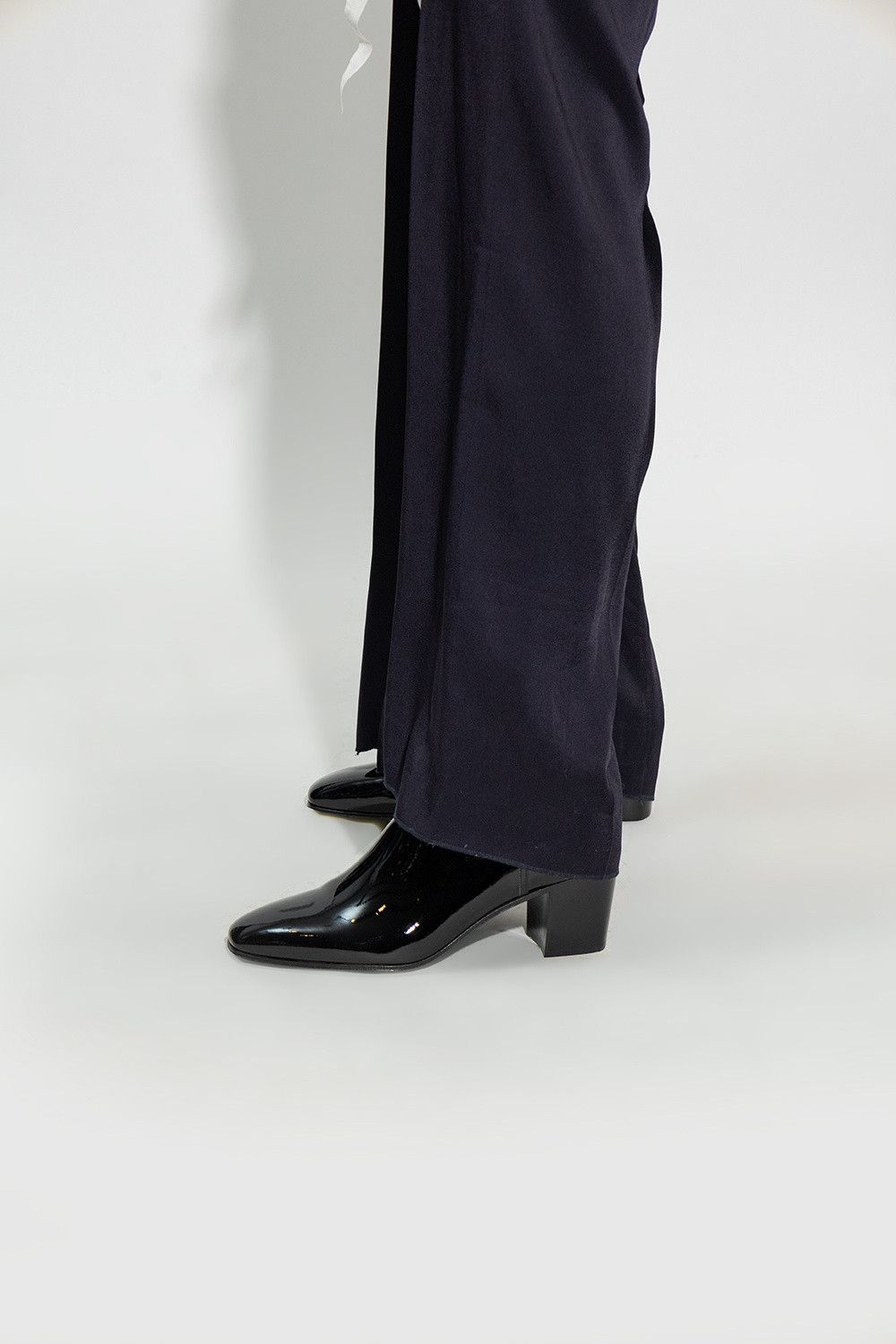 Saint Laurent Paris o1s1wg111224 Terry Heeled Ankle Boots in Black ...