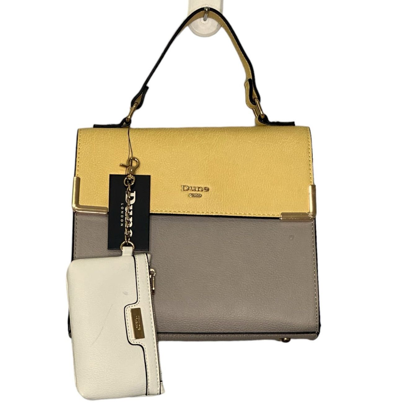 Dune London Dune sand yellow block crossbody satchel handbag | Grailed