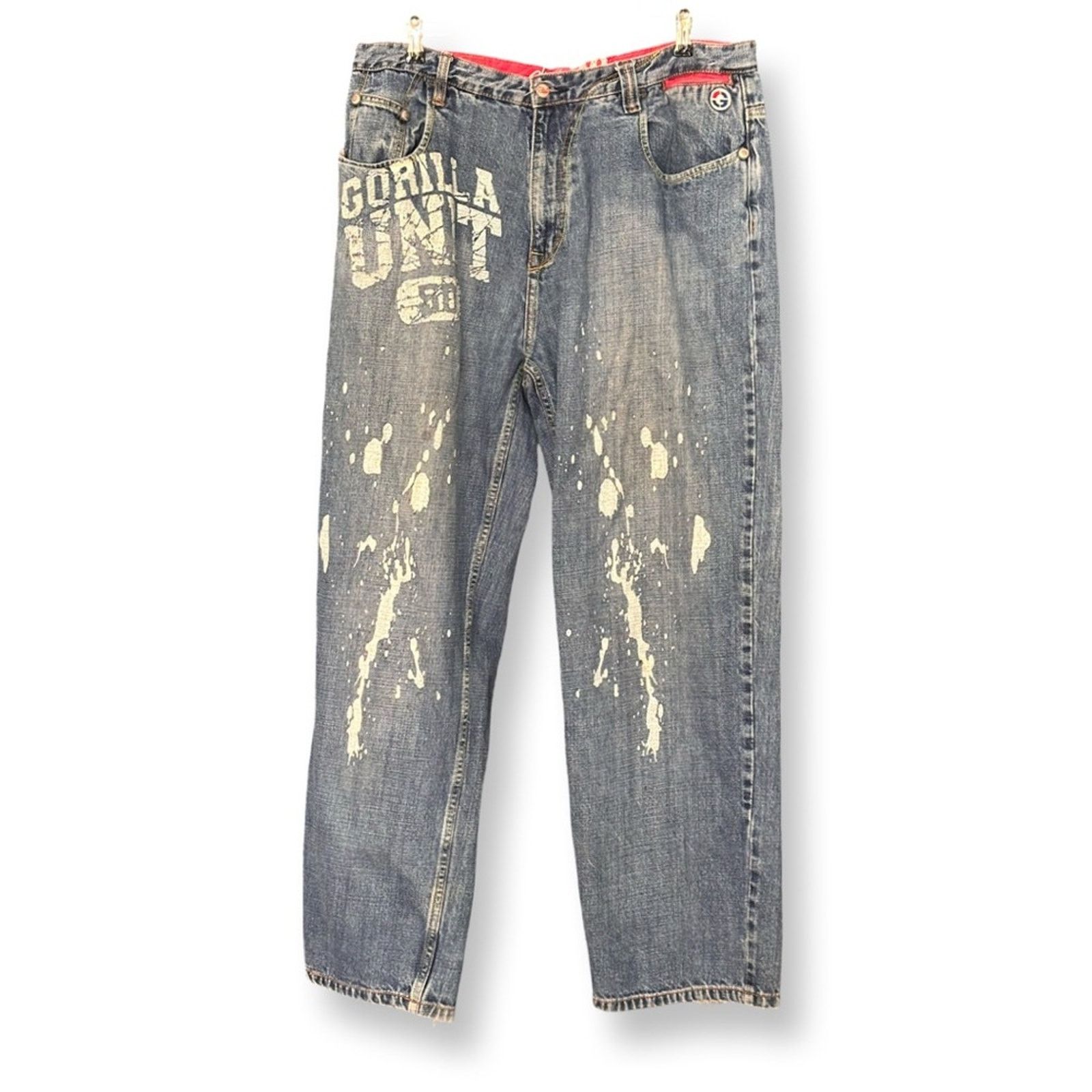 G Unit Men’s G Unit Bleach Splattered Relaxed Fit Denim | Grailed
