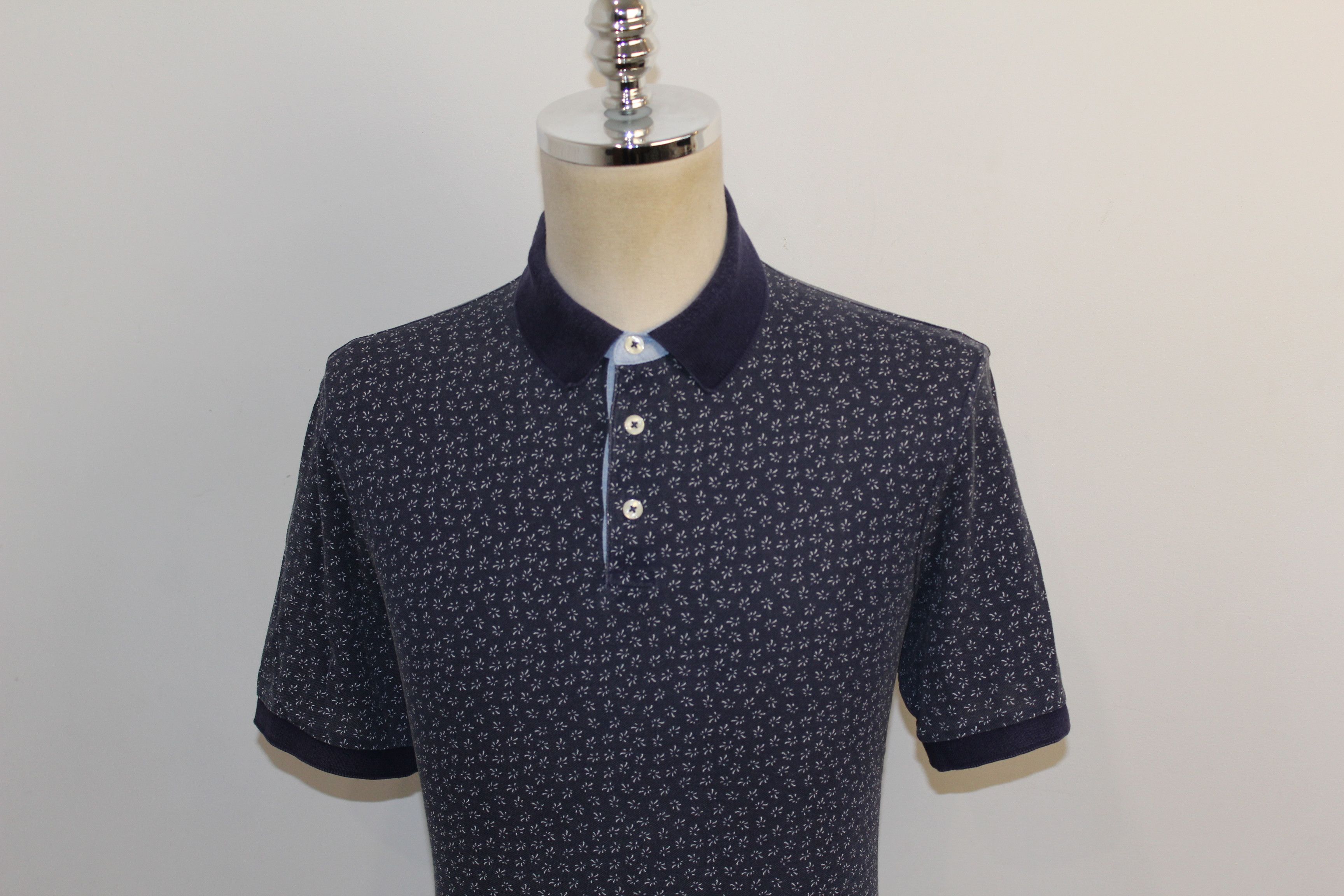 Hackett Men's Hackett Short Sleeve Floral Blue Polo Shirt | Grailed