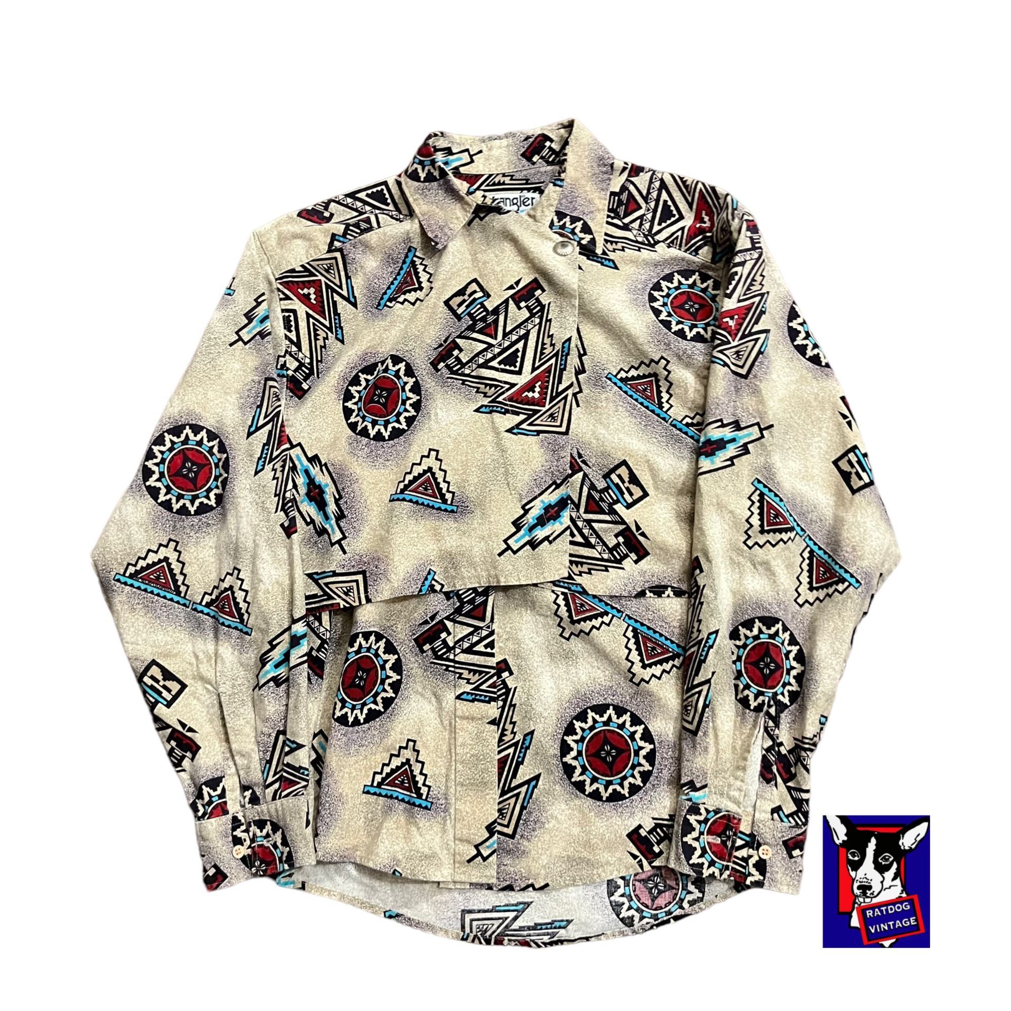 Vintage 70s/80s VTG Wrangler Western Apparel Cowboy Rodeo Aztec Geom ...