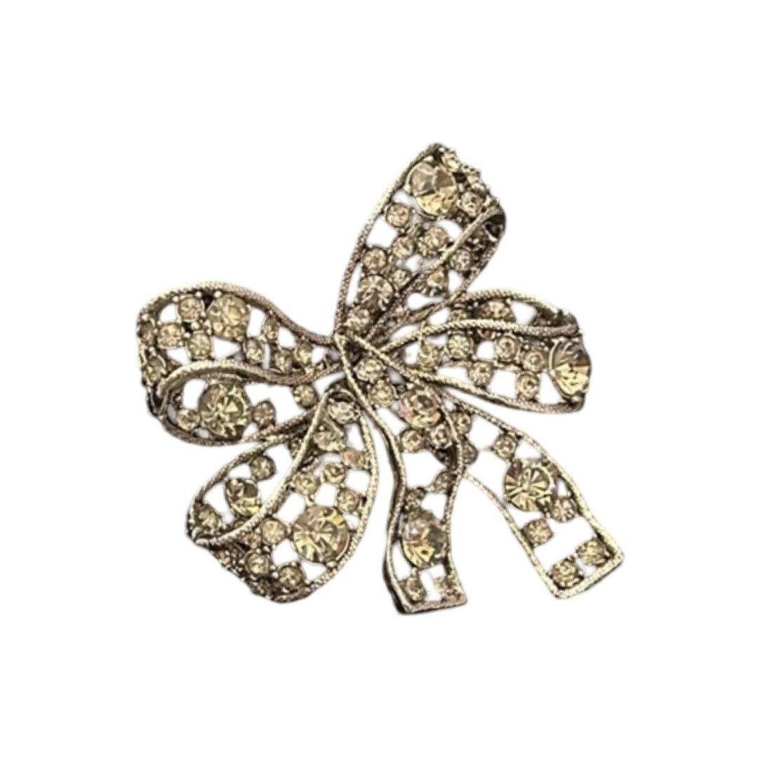 Brand Vintage Kenneth Lane 90’s Black Rhinestone Bow Pin | Grailed