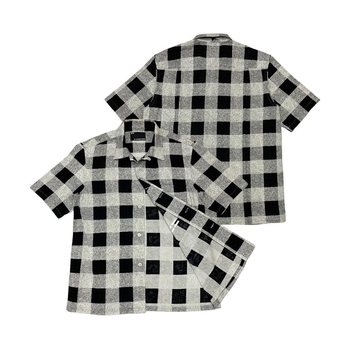 Number (N)ine Number Nine Checkered Pattern Flannel Shirt Button Ups ...