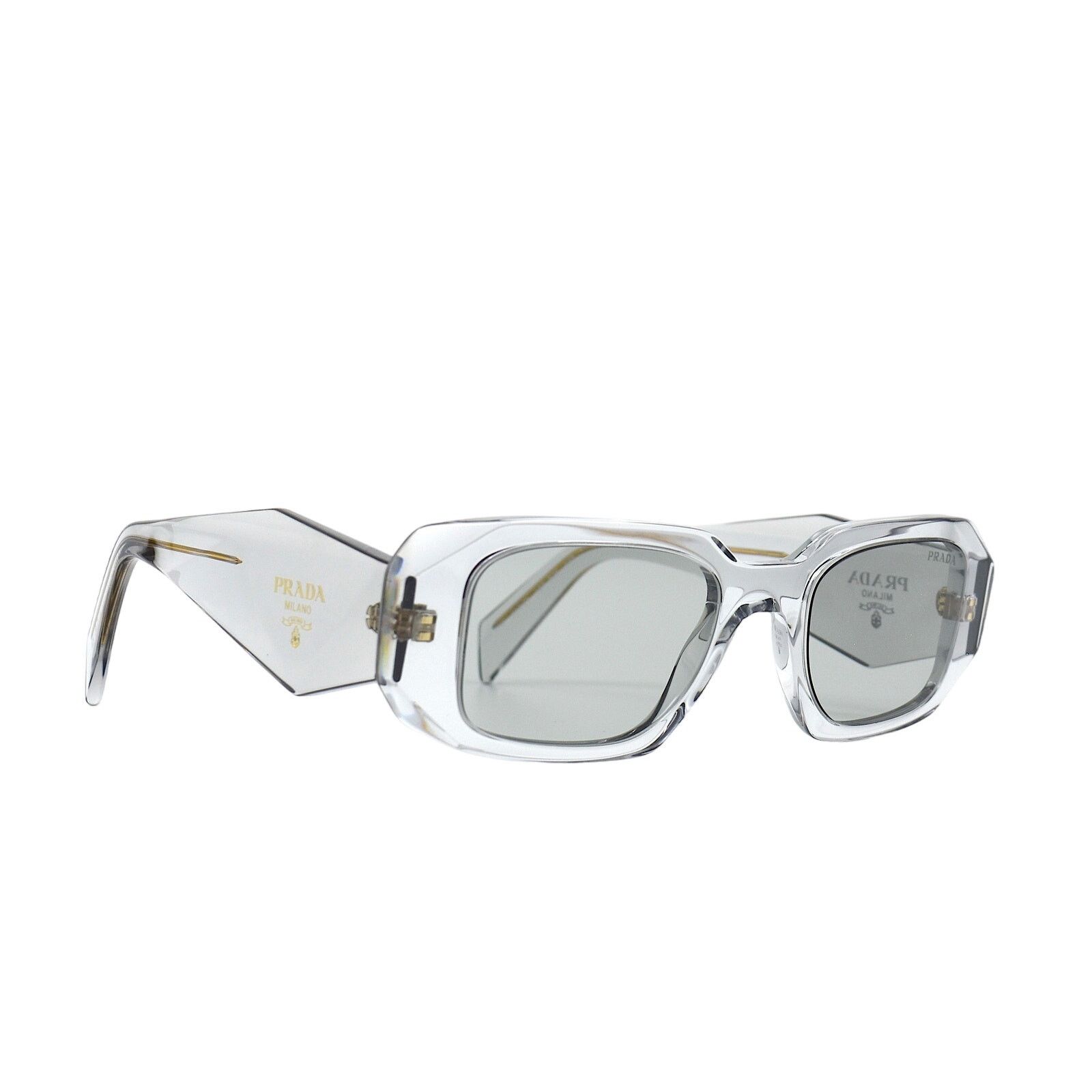 Prada NEW PRADA PR 17WS 12R30B TRANSPARENT GREY SUNGLASSES | Grailed