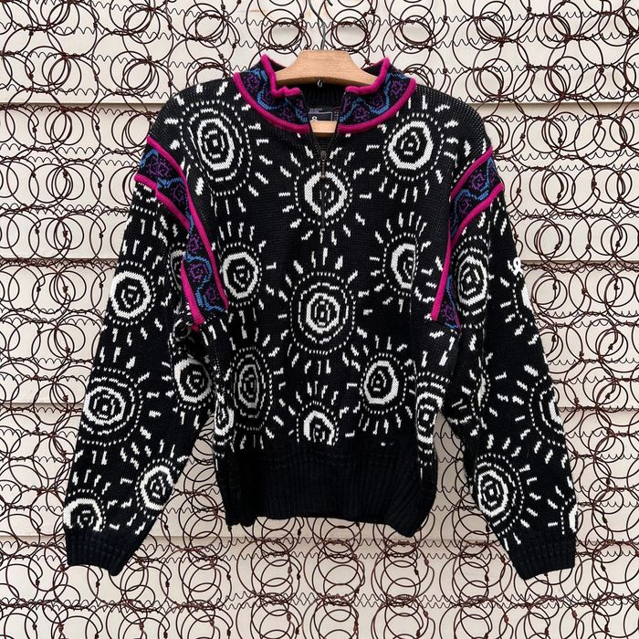 Vintage Vintage Demetre wool blend art deco 1/4 zip sweater | Grailed