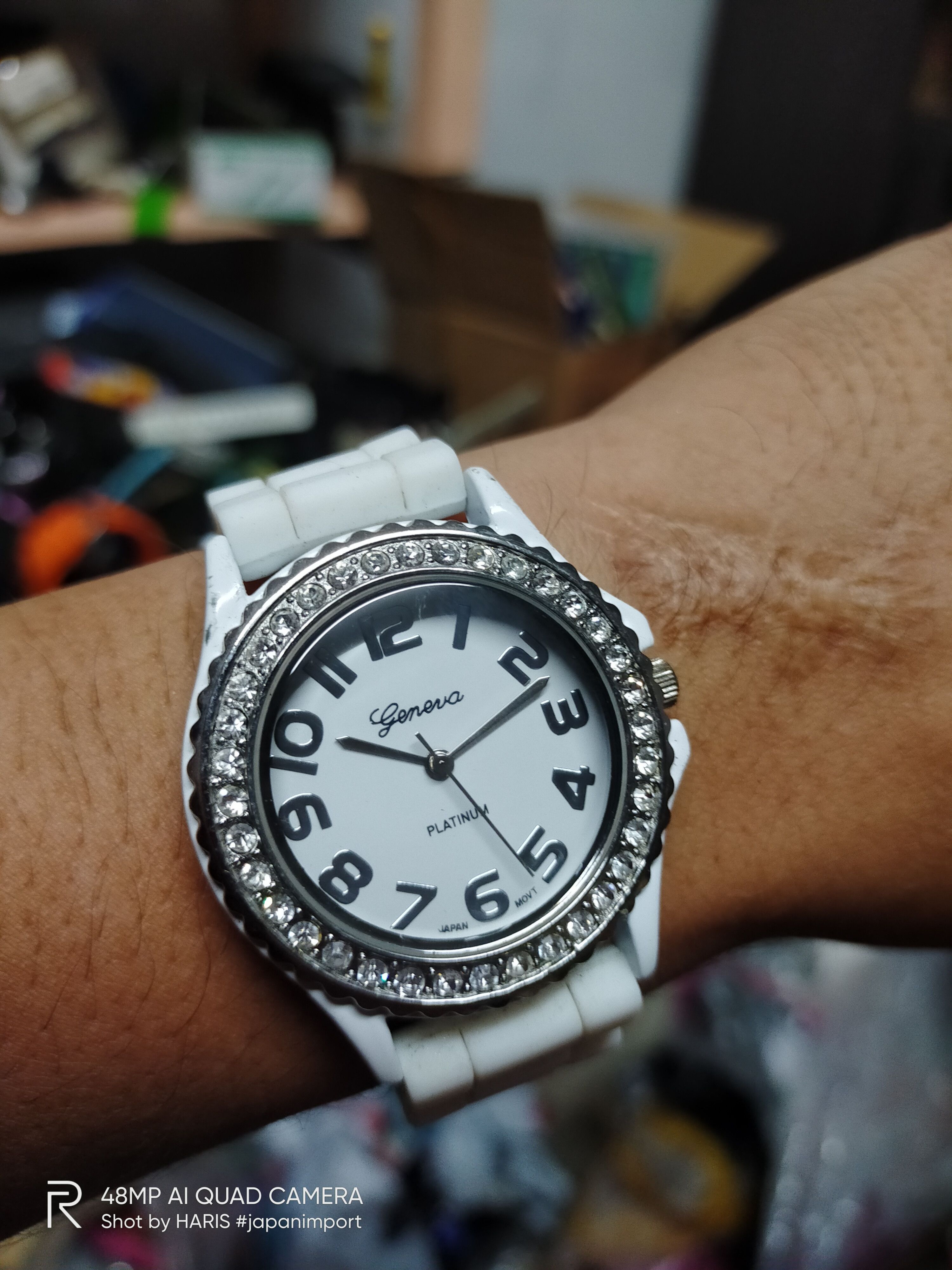 Japanese Brand × Vintage GENEVA PLATINUM WATCH 💥 Custom Diamond Fashion ...