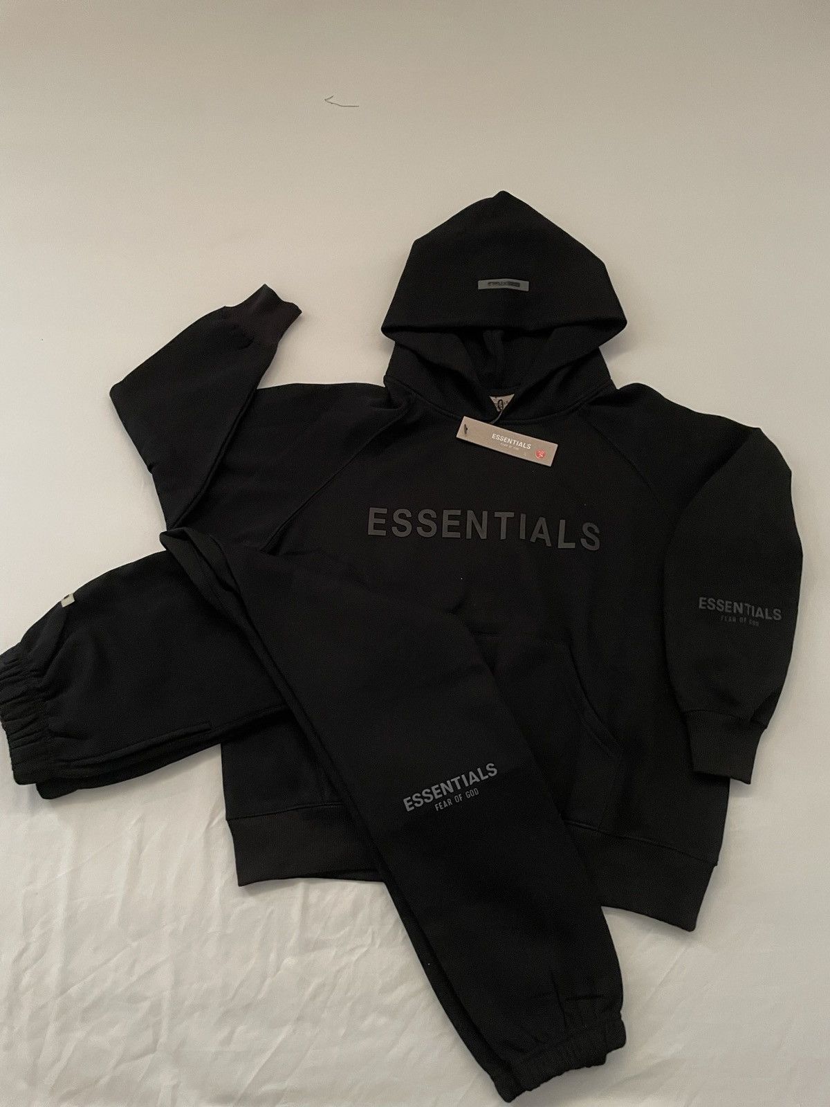 Streetwear Black essentials tracksuit | Grailed