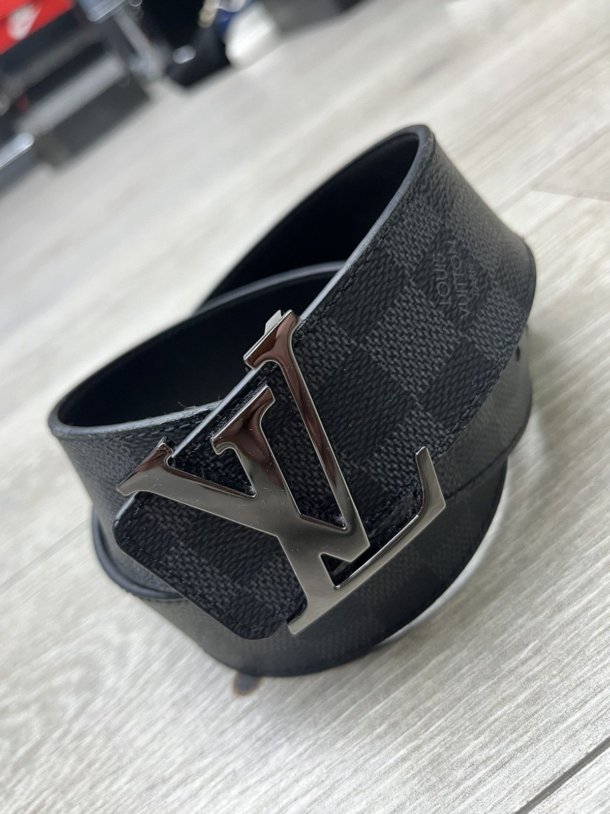 Louis Vuitton LV Black Monogram Belt | Grailed