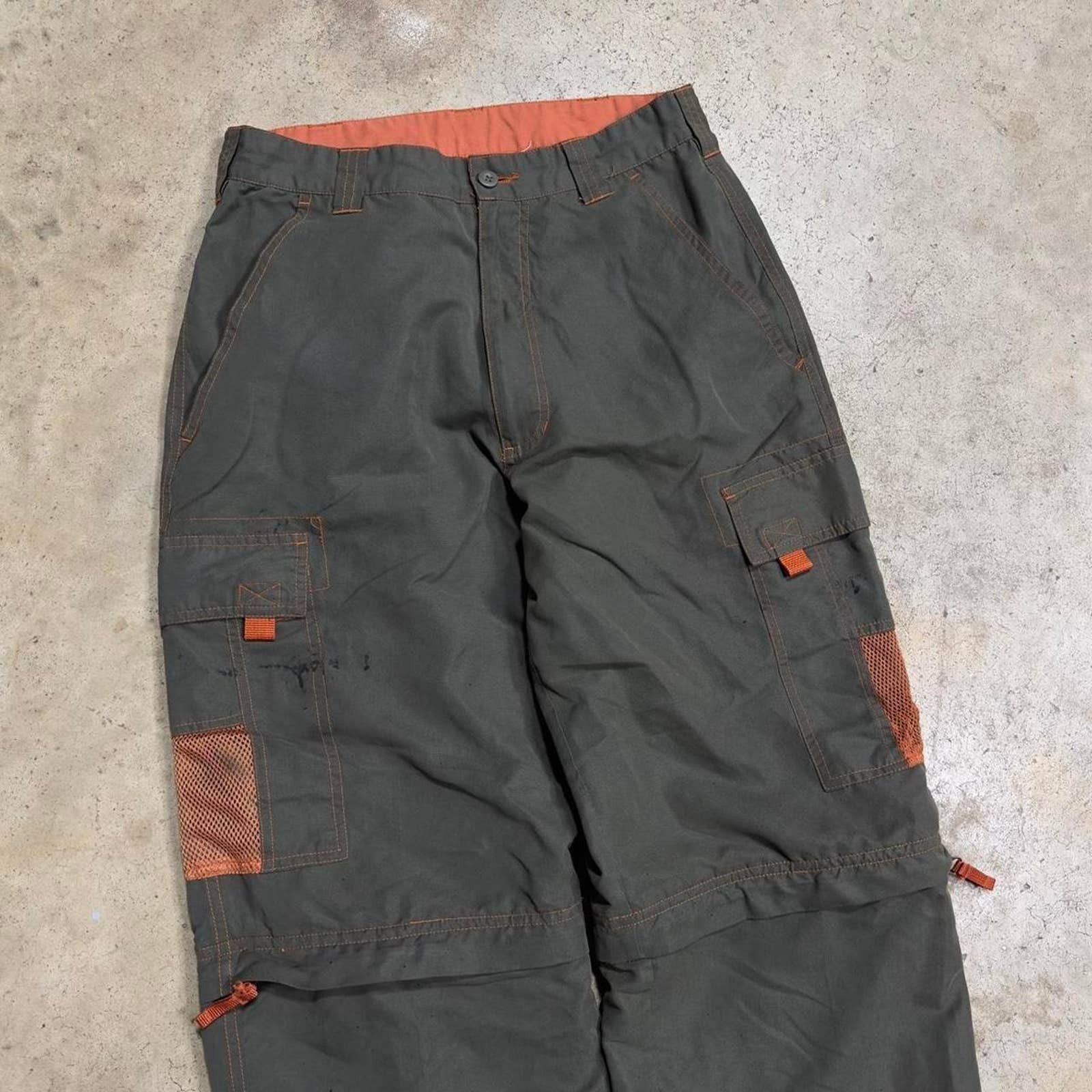Streetwear Y2K Utility Green Light Shell Convertible Cargo Pants | Grailed