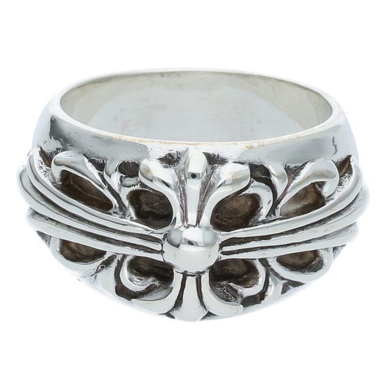 Chrome Hearts Chrome Hearts Floral Cloth Silver Ring | Grailed