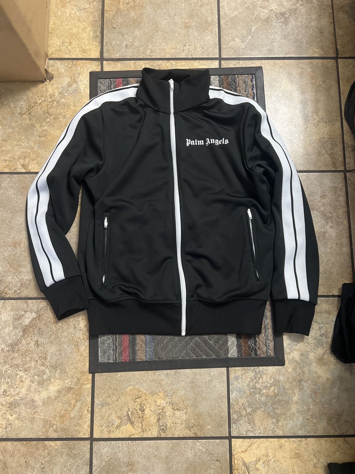 Palm Angels Palm angels zip up track suit (black) | Grailed