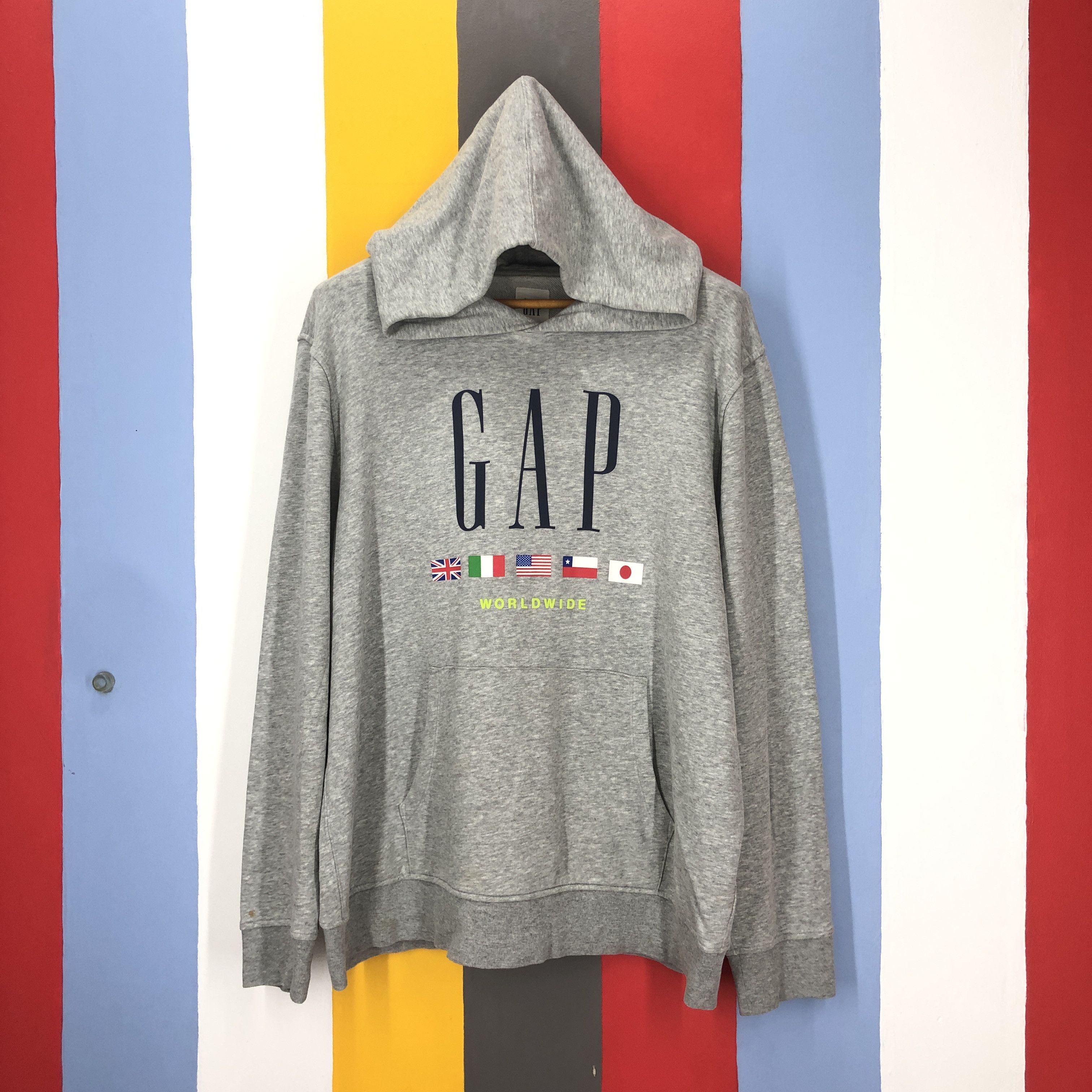 Gap × Rare GAP World Flag Hoodie Pullover #1607/02 | Grailed