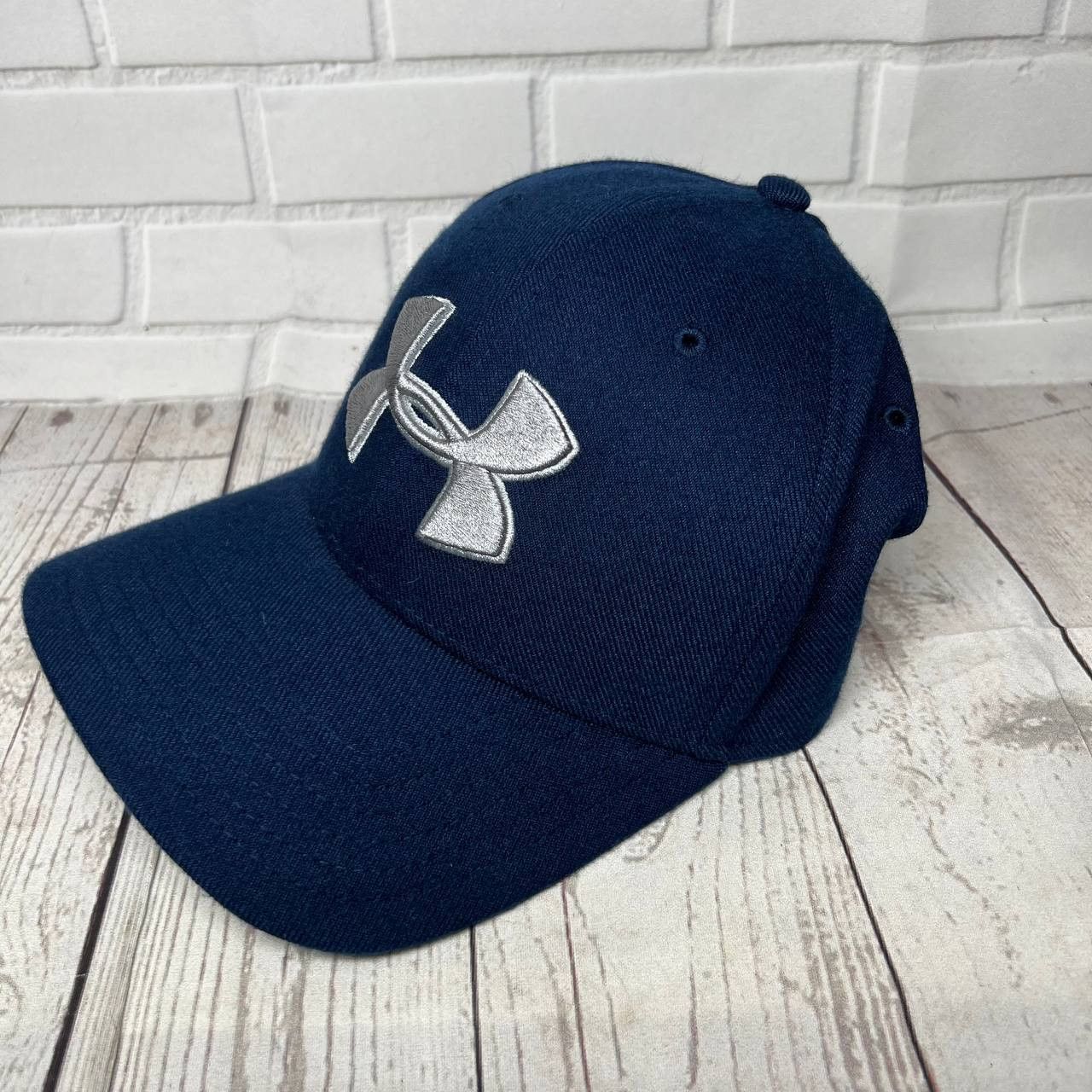 Under Armour Under Armour Logo M/L Hat Stretch Fitted Cap Blue Men ...