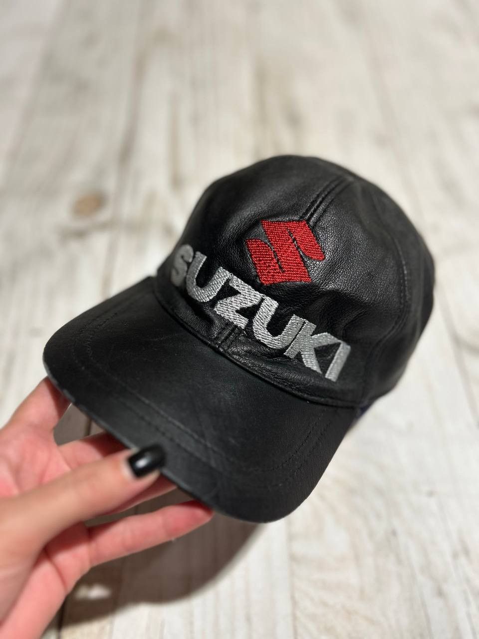 Racing × Streetwear × Vintage Vintage Suzuki Leather Racing Cap Hat ...