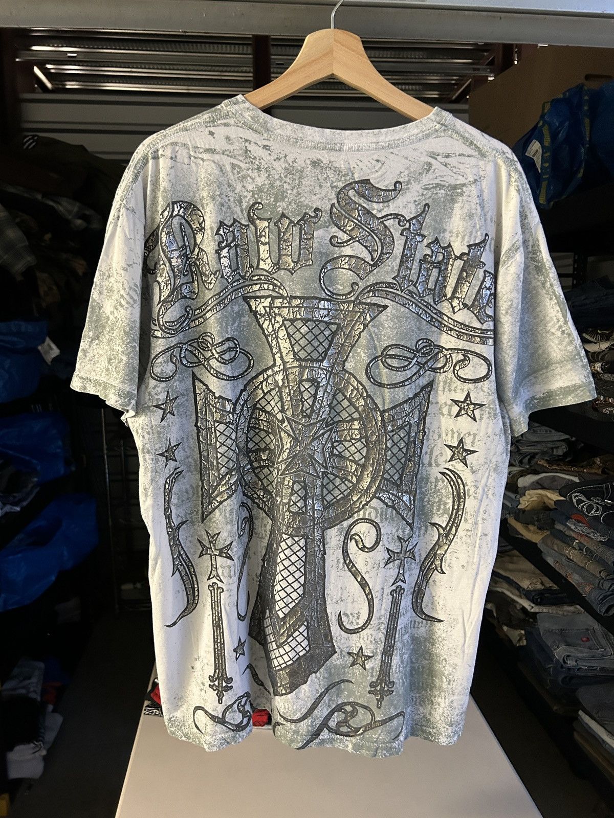 Affliction × Raw State × Vintage Crazy cyber grunge y2k affliction ...